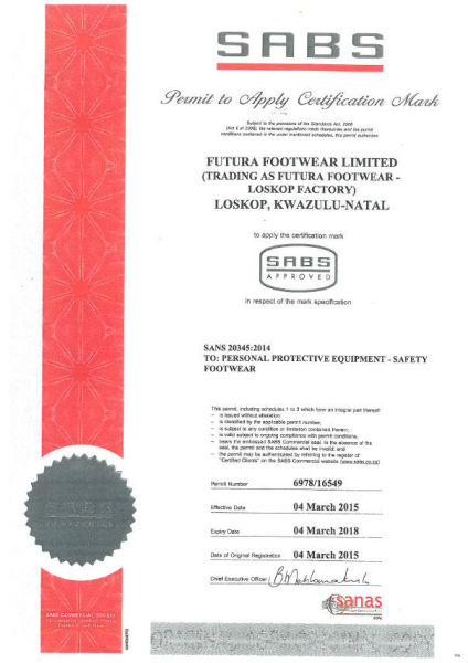 SABS Approved - Bata Industrials South Africa